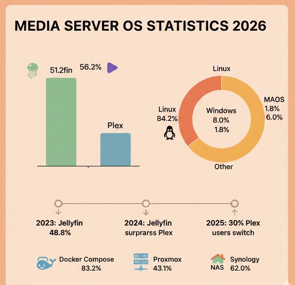Media Server OS Statistics 2026
