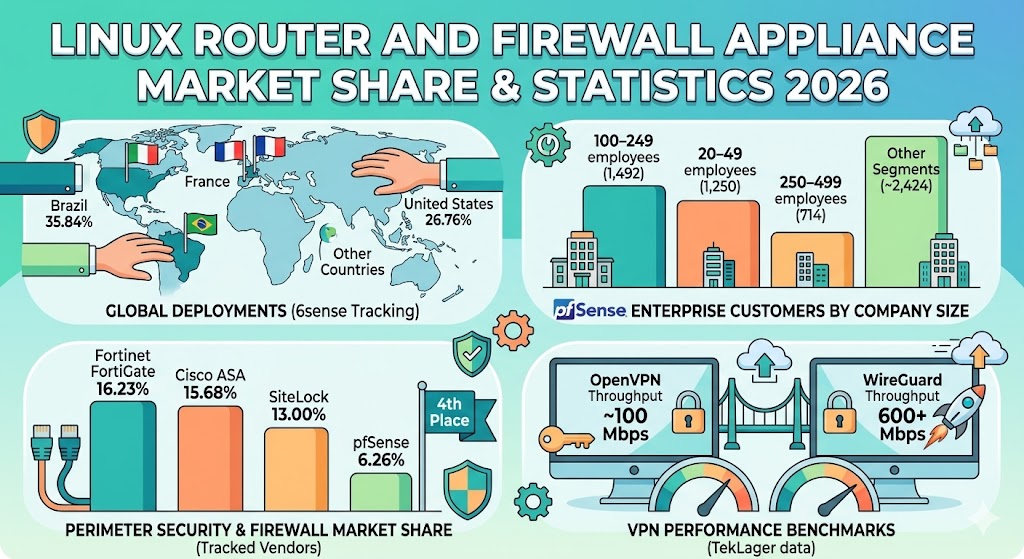 Linux Router And Firewall Appliance Market Share And Statistics 2026