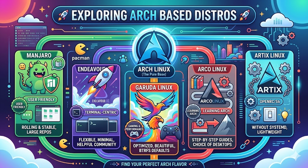 Arch Based Distros You Should Try in 2026