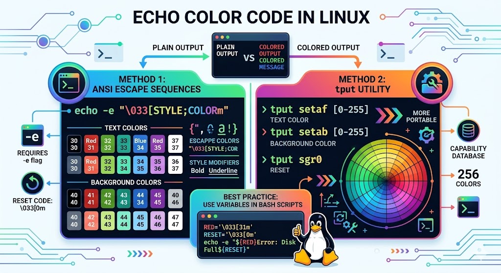 Echo Color Code in Linux