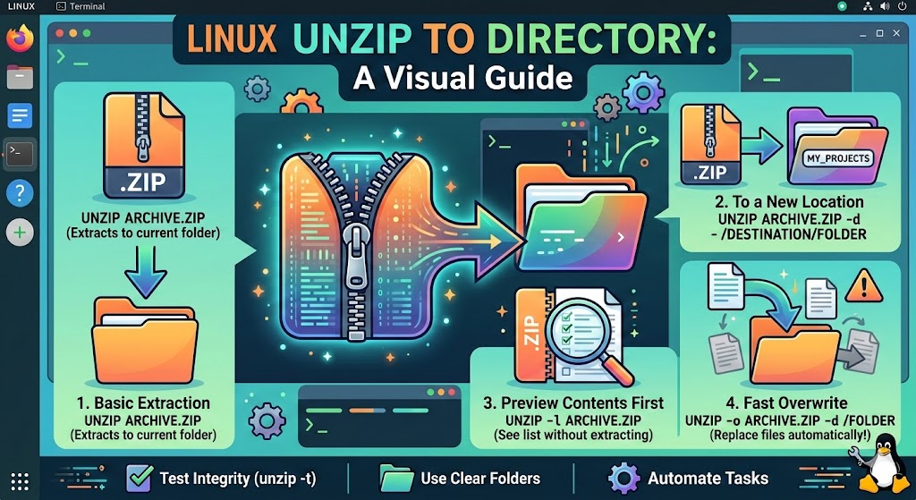 How To Use Linux Unzip to Directory