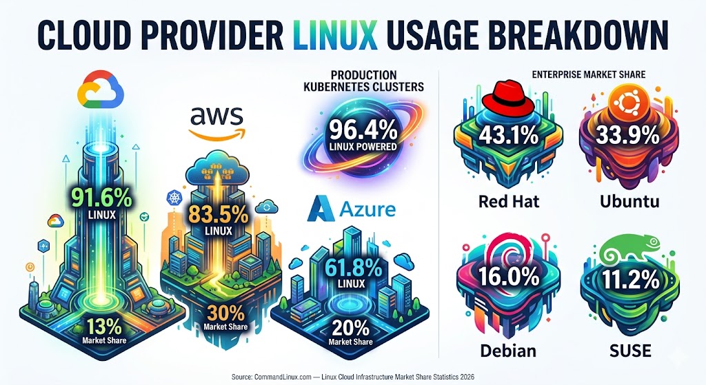 Cloud Provider Linux Usage Breakdown Statistics 2026