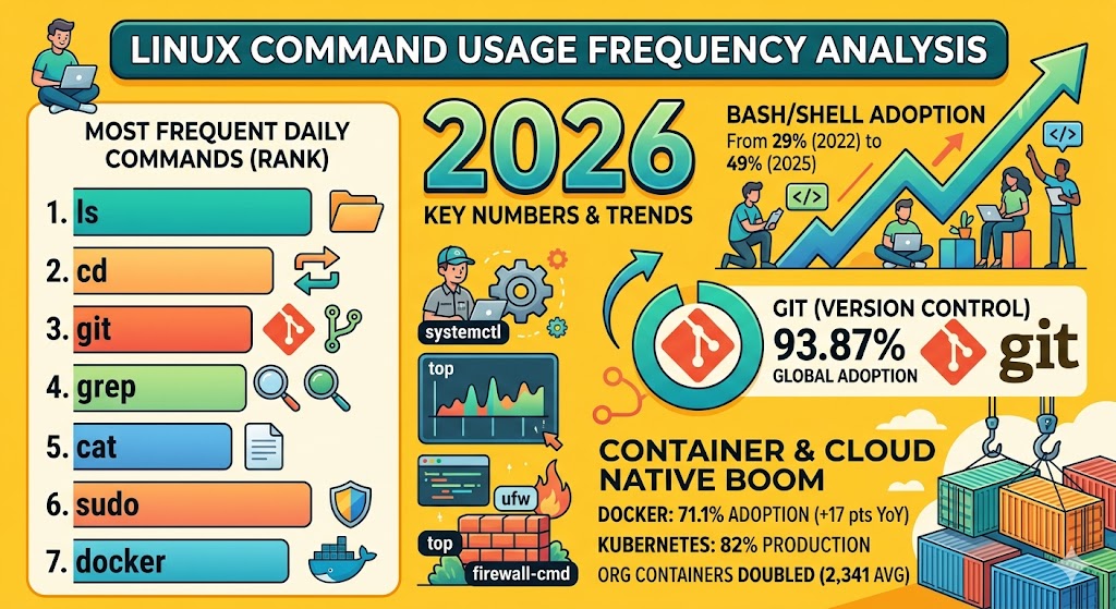 Linux Command Usage Frequency Statistics 2026